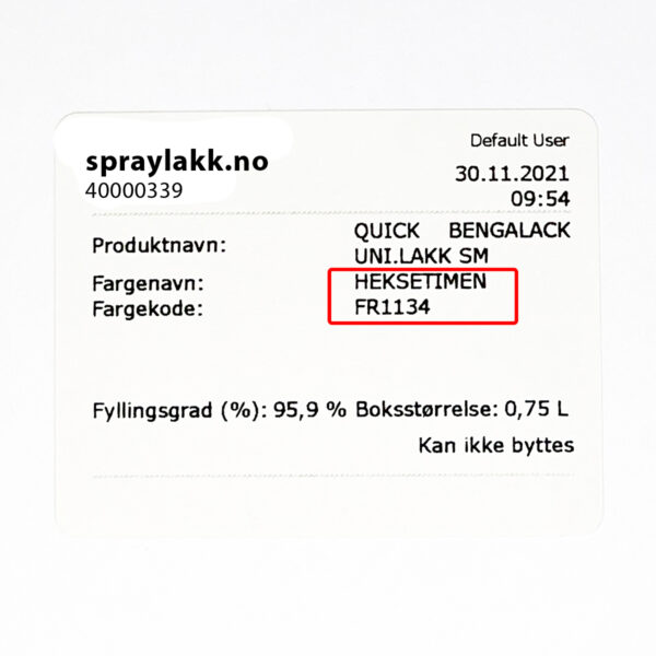 Fargekode fargerike på spray – Spraylakk.no